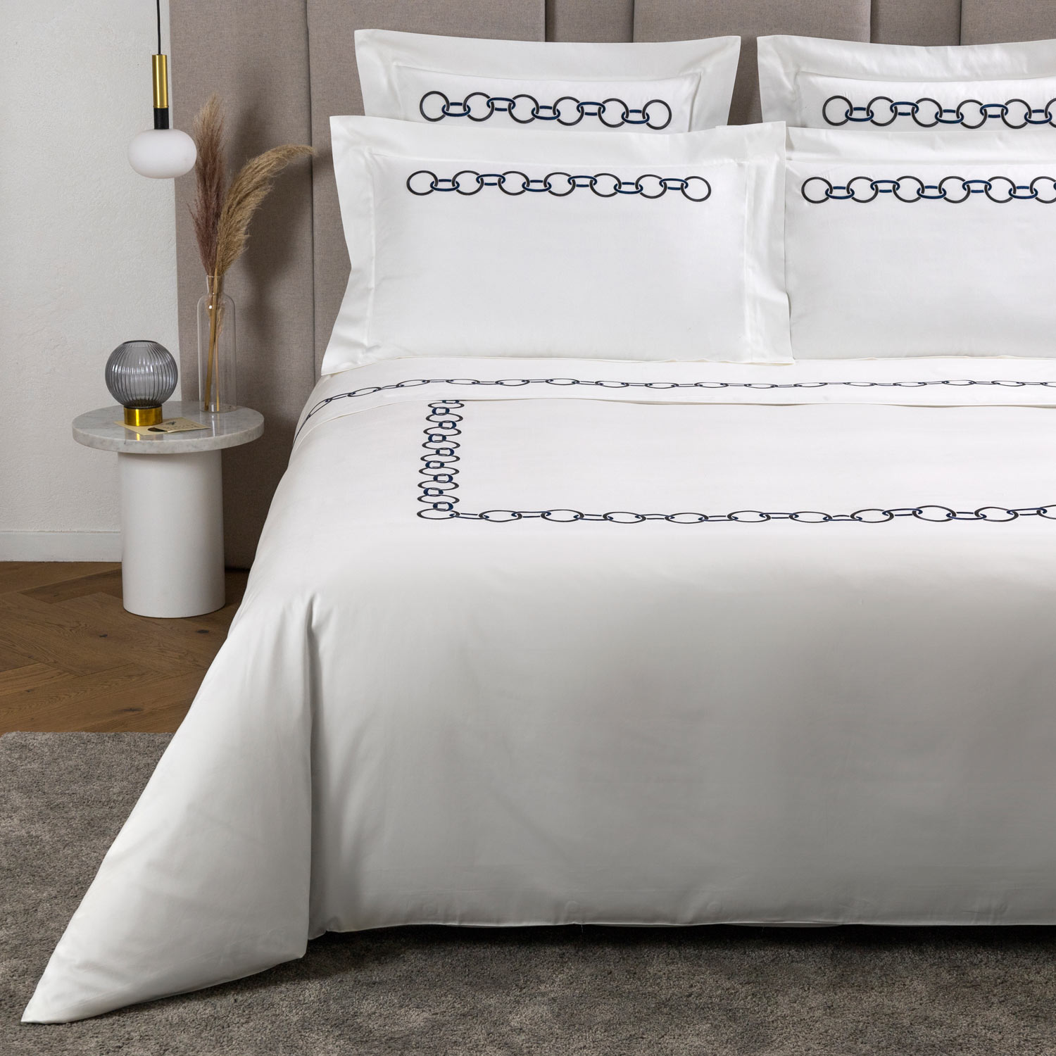 Links Embroidered Duvet Cover | Frette